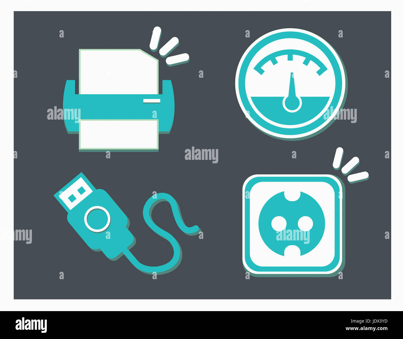 group of objects illustration and painting Stock Photo - Alamy