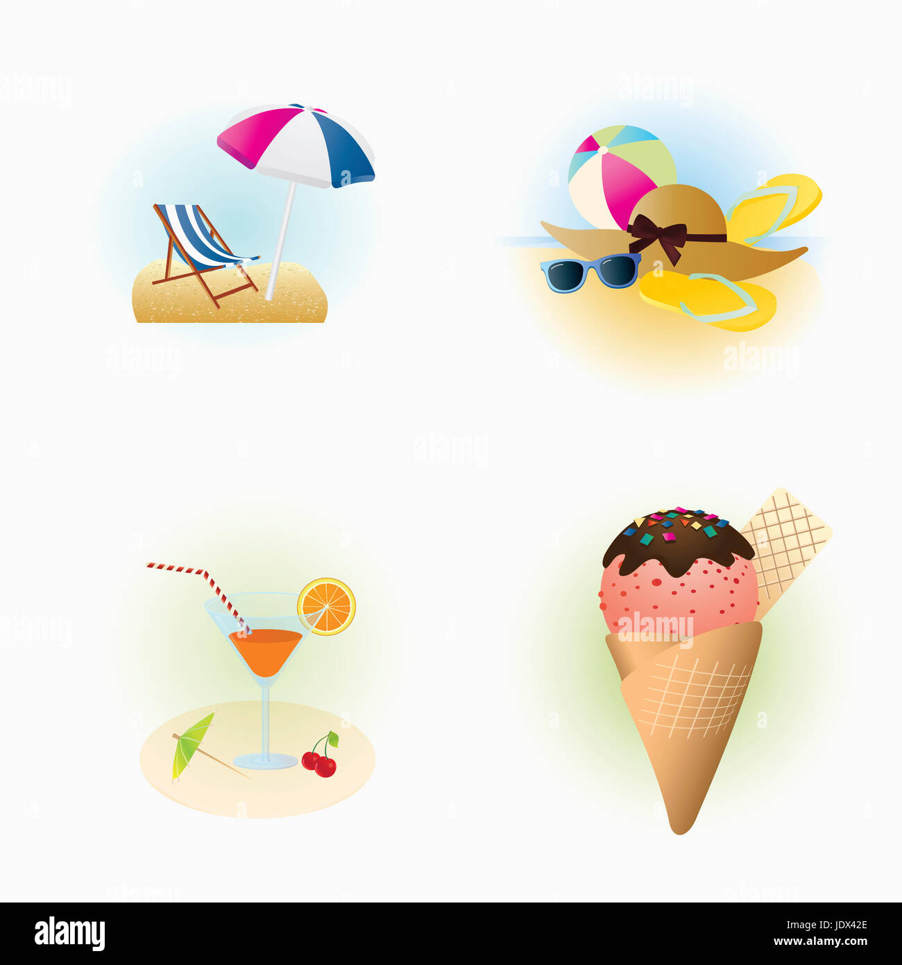 Seaside cut out illustration hi-res stock photography and images - Alamy