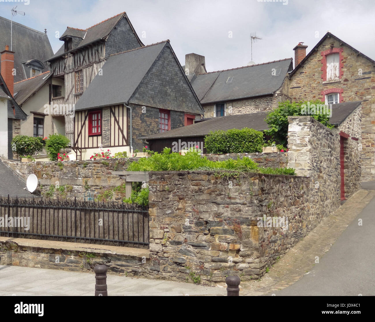 architectural view of a breton village in France Stock Photo - Alamy