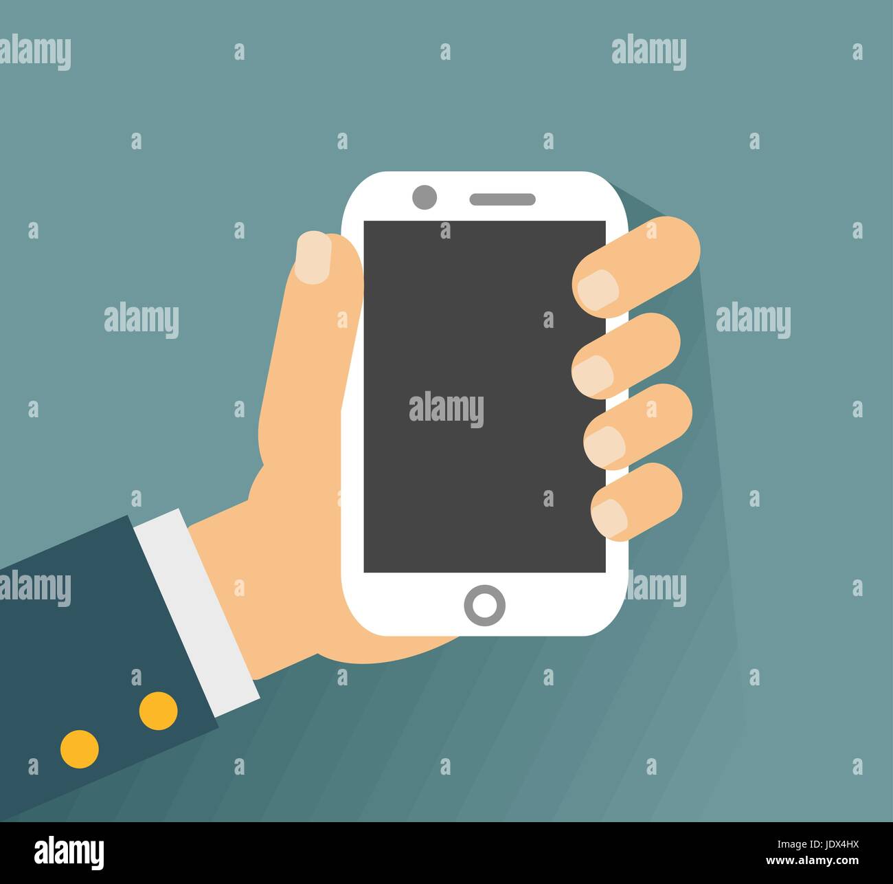 Human hands hold mobile Stock Vector Images - Alamy