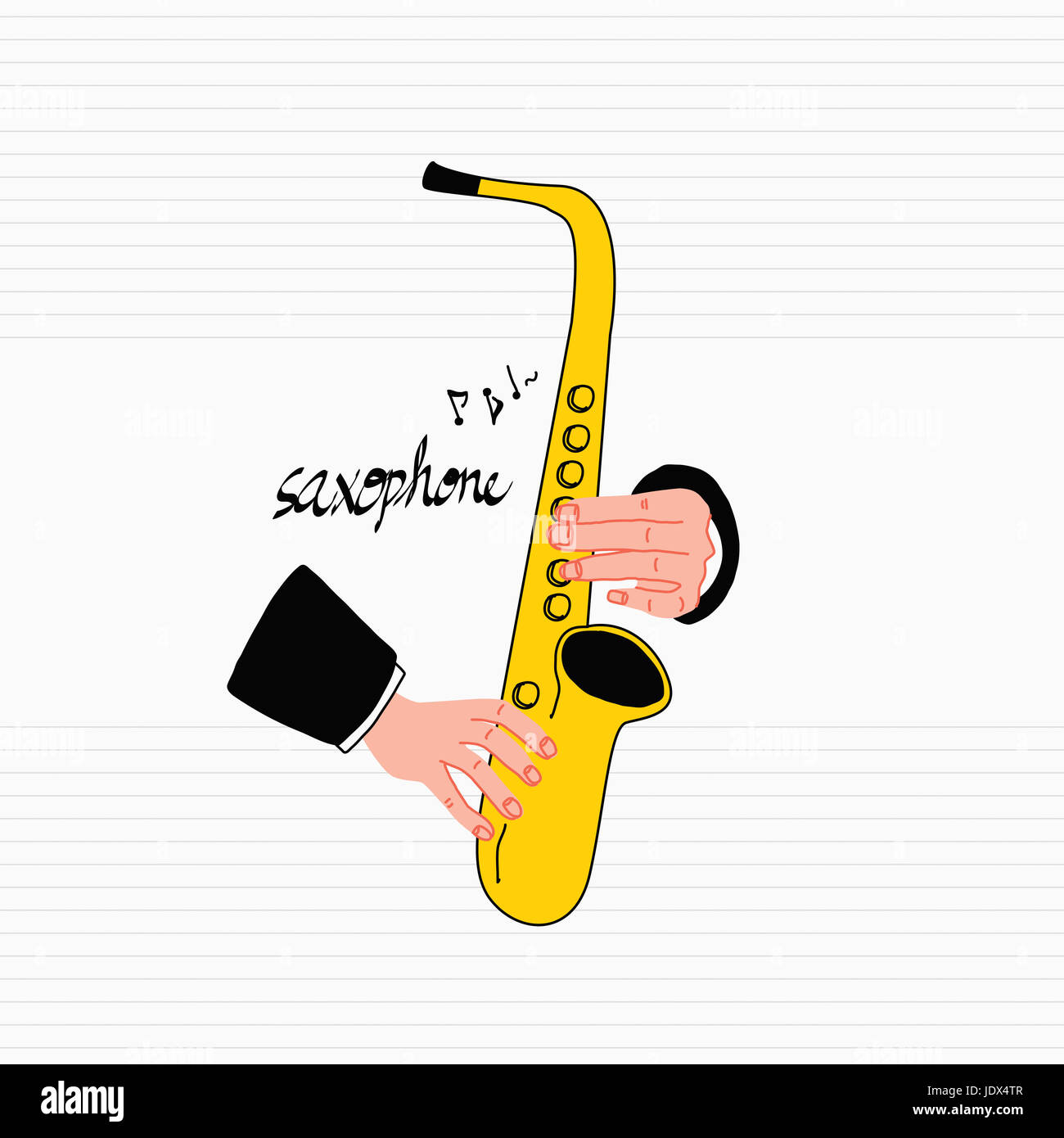 Holding saxophone Cut Out Stock Images & Pictures - Alamy