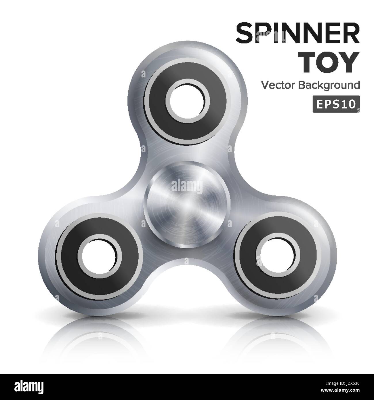 Hand Spinner Toy. Steel color. Fidgeting Hand Toy For Stress Relief And ...