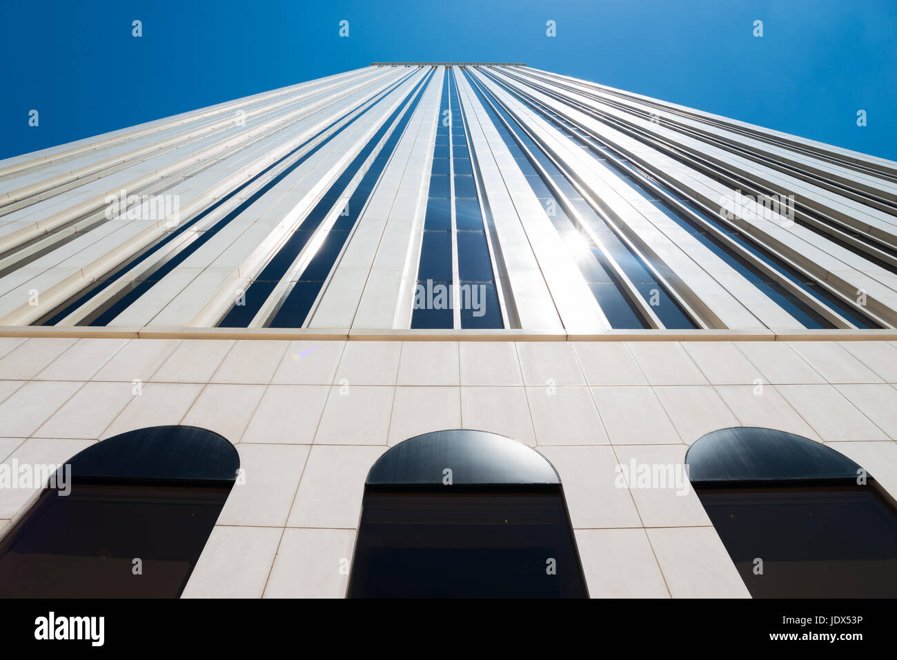 Facade of a skyscraper. Torre Picasso, Madrid Stock Photo - Alamy