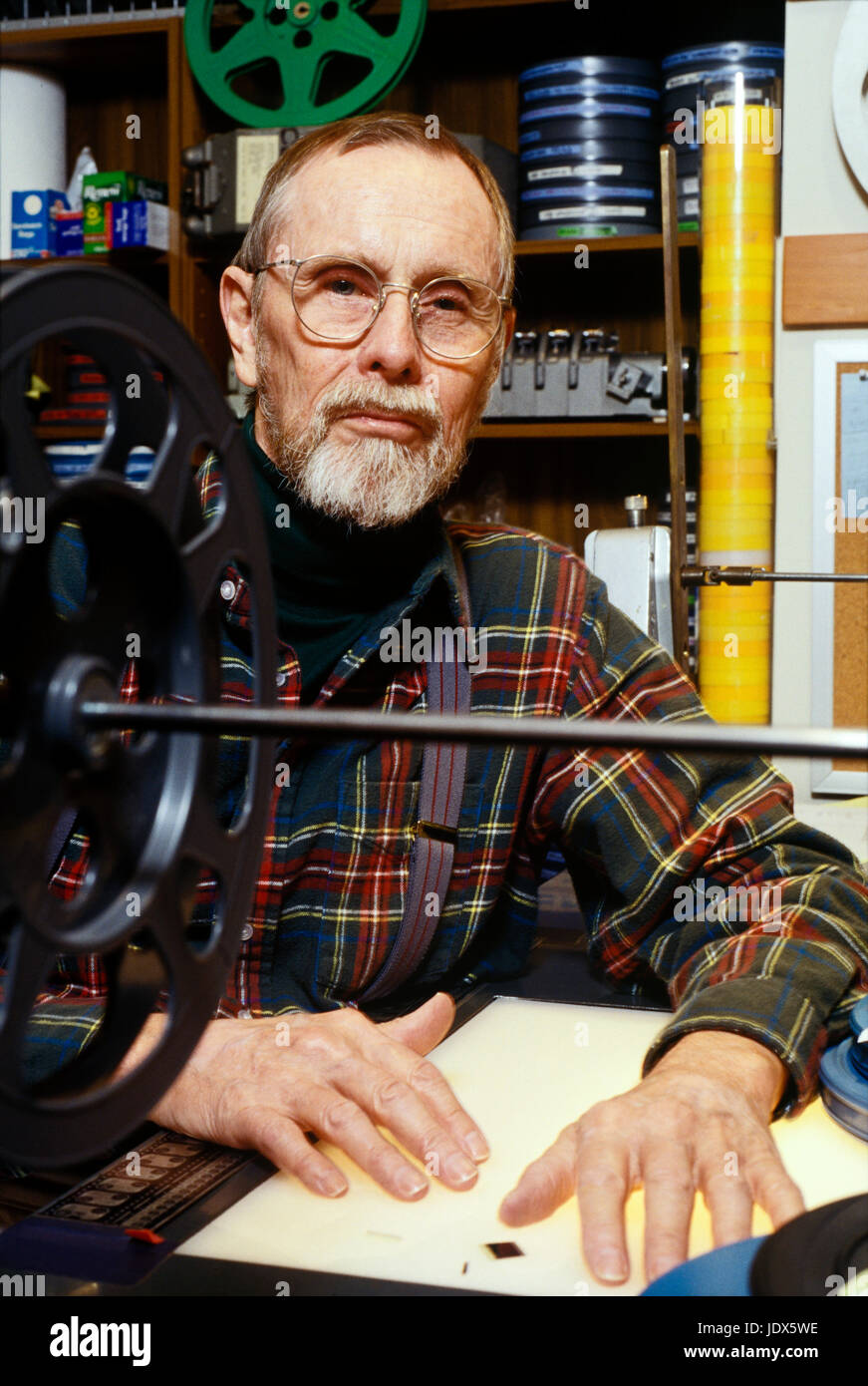 Artist Bruce Conner, photographed in his home studio in San Francisco ...
