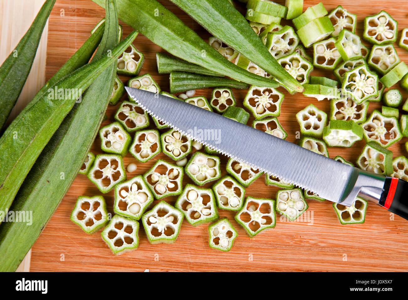 Slice Lady Fingers Stock Photo - Alamy