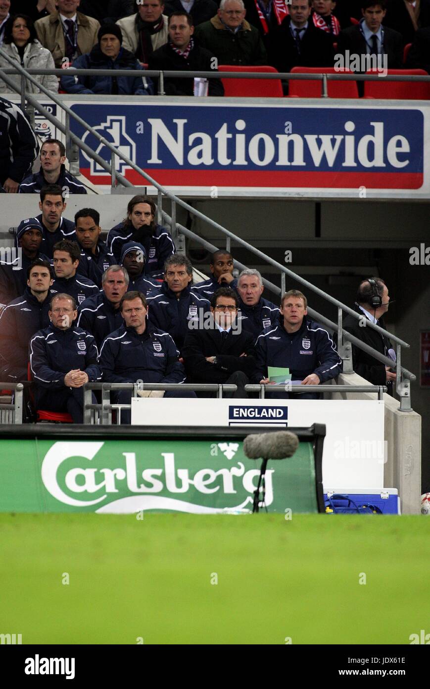 FABIO CAPELLO & ENGLAND BENCH ENGLAND FOOTBALL MANAGER WEMBLEY STADIUM ...