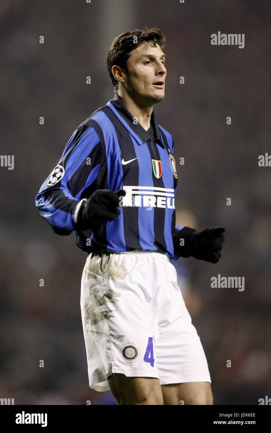 JAVIER ZANETTI INTER MILAN FC ANFIELD LIVERPOOL ENGLAND 19 February ...