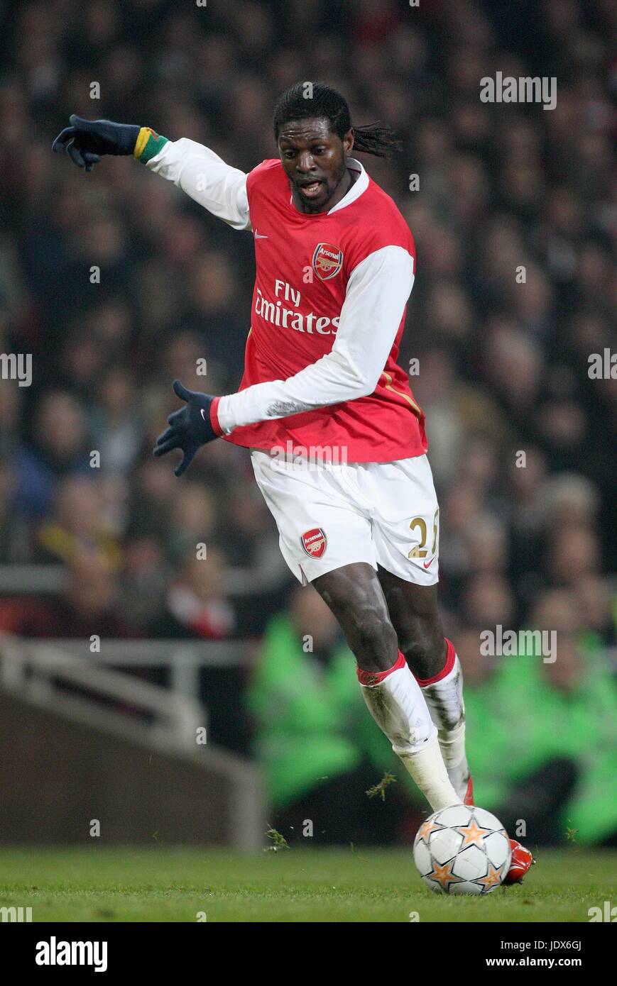 EMMANUEL ADEBAYOR ARSENAL FC EMIRATES STADIUM LONDON ENGLAND 20 ...