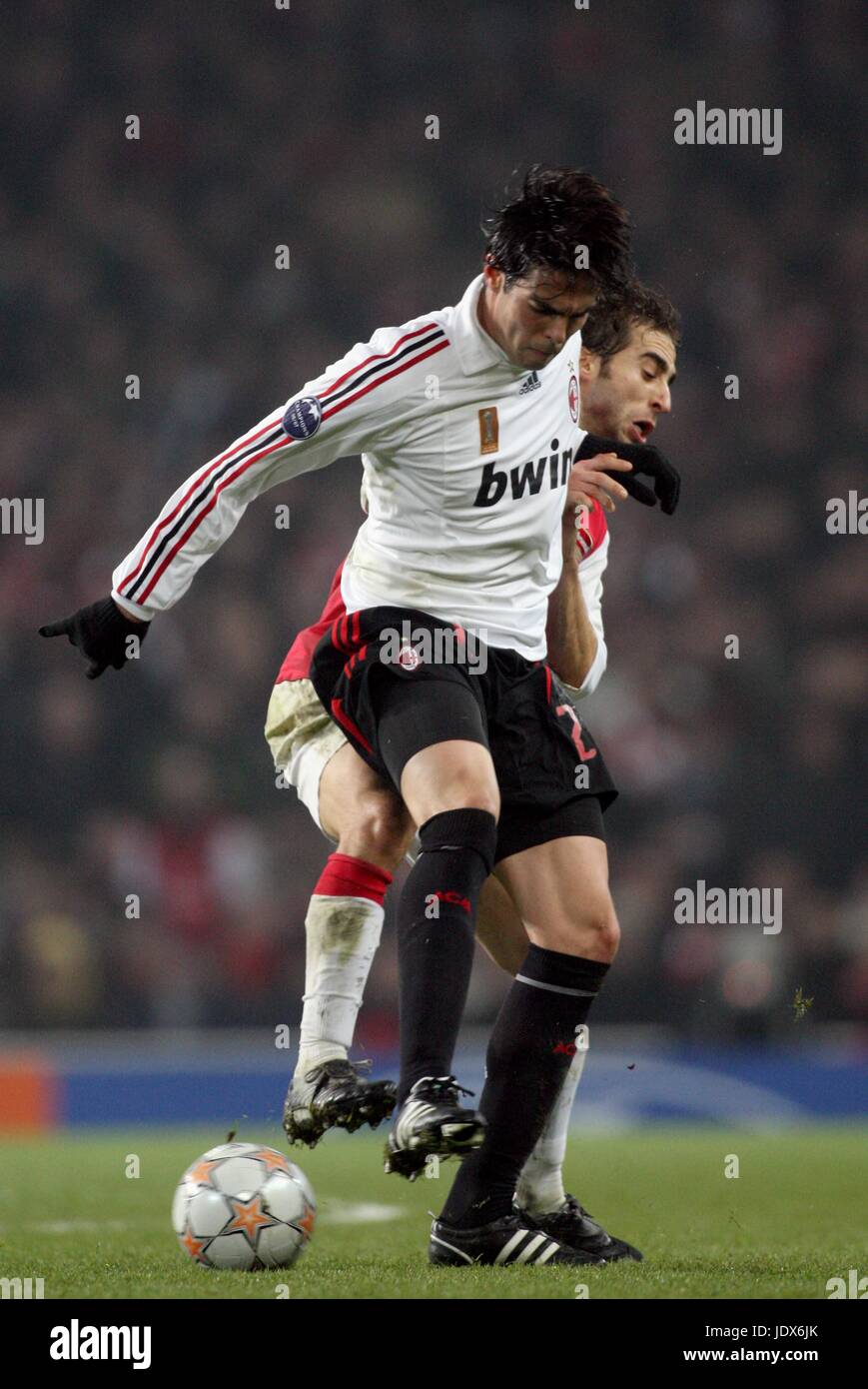 KAKA & MATHIEU FLAMINI ARSENAL V AC MILAN EMIRATES STADIUM LONDON ...