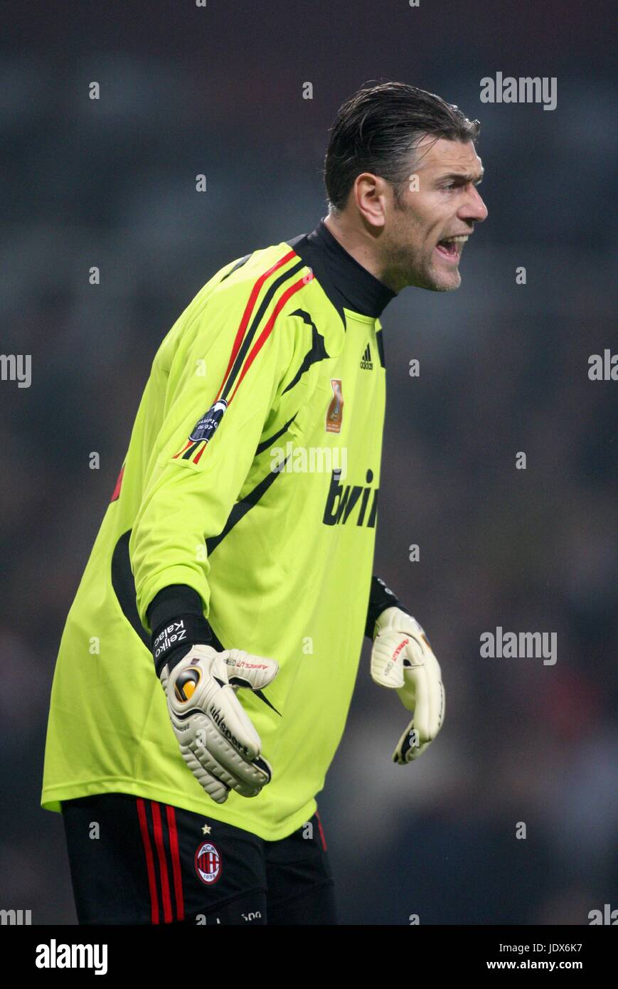 ZELJKO KALAC AC MILAN EMIRATES STADIUM LONDON ENGLAND 20 February 2008 ...