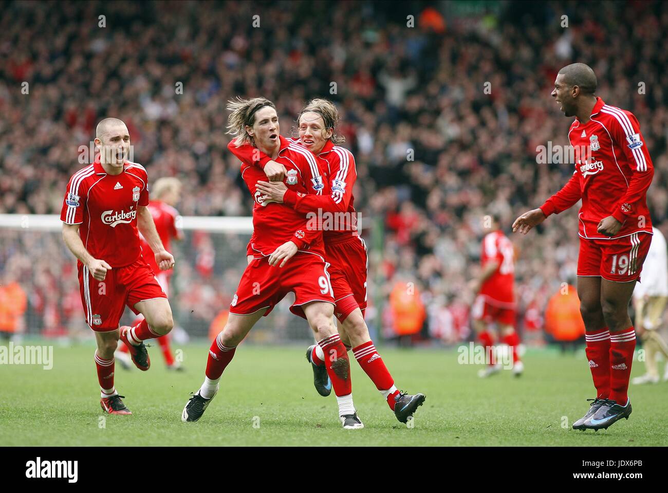 TORRES & LUCAS CELEBRATE LIVERPOOL V MIDDLESBROUGH ANFIELD LIVERPOOL ...