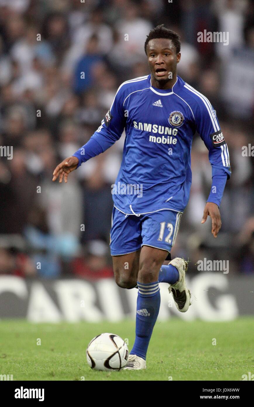 JOHN OBI MIKEL CHELSEA FC WEMBLEY STADIUM LONDON ENGLAND 24 February ...