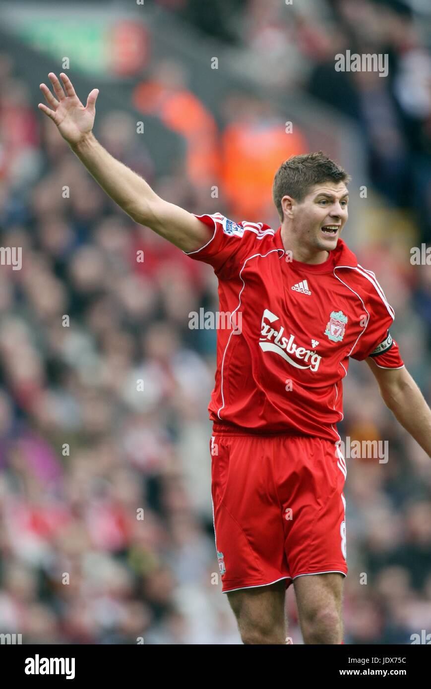 STEVEN GERRARD, LIVERPOOL FC, LIVERPOOL V MIDDLESBROUGH, 2008 Stock ...