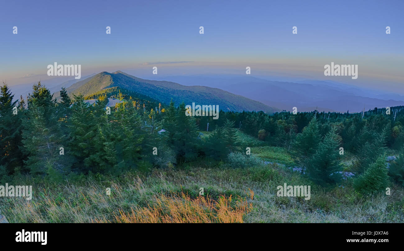 top of mount mitchell before sunset Stock Photo - Alamy