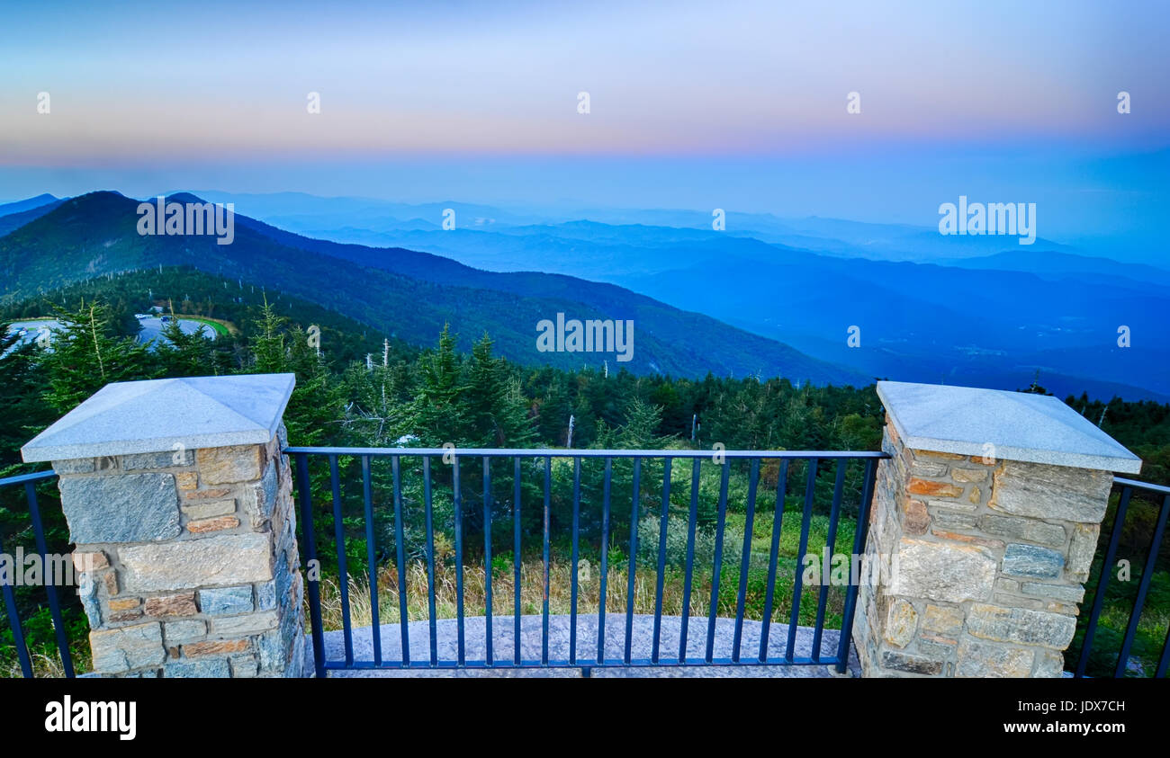 top of mount mitchell before sunset Stock Photo - Alamy