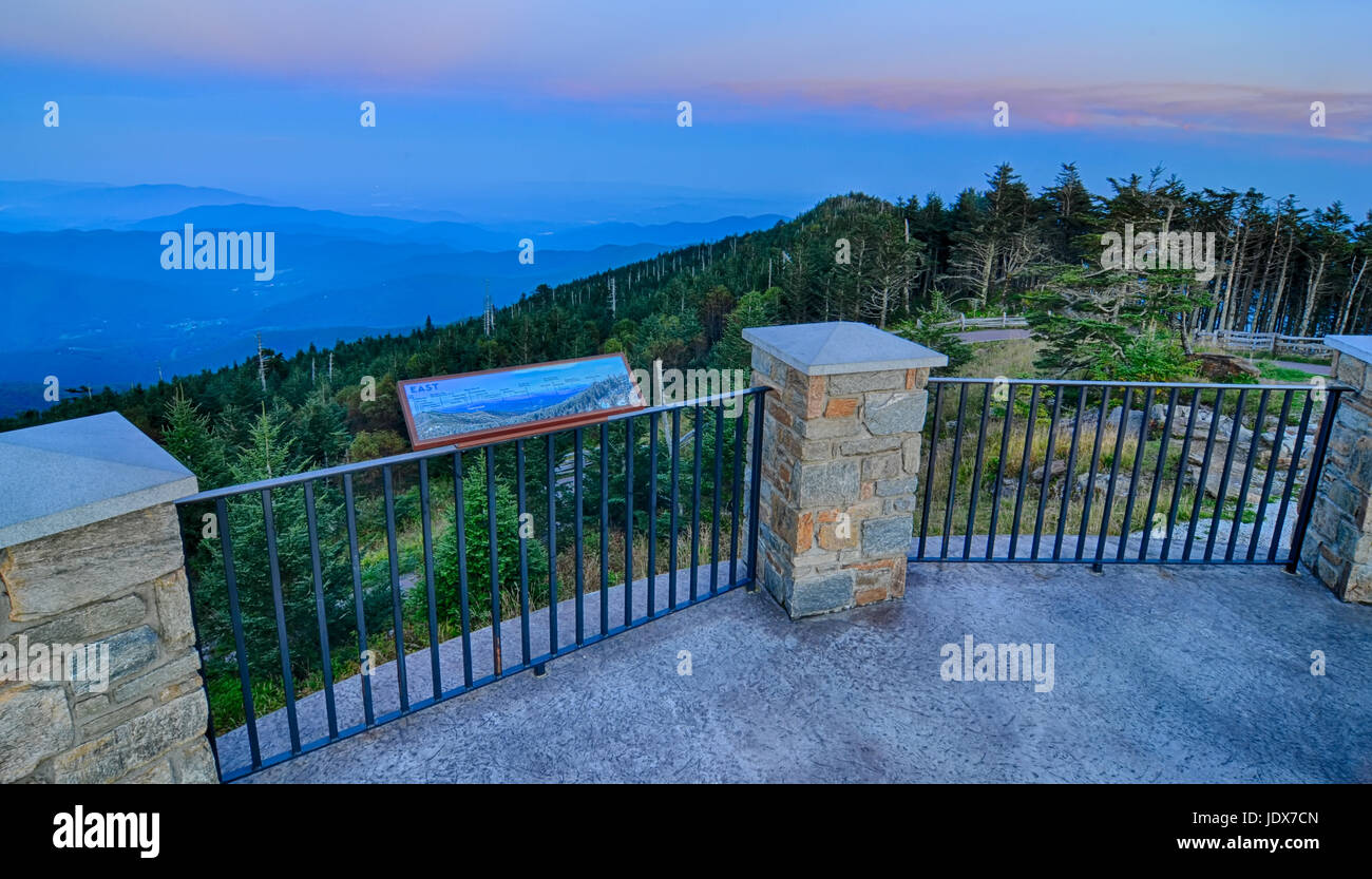 top of mount mitchell before sunset Stock Photo - Alamy