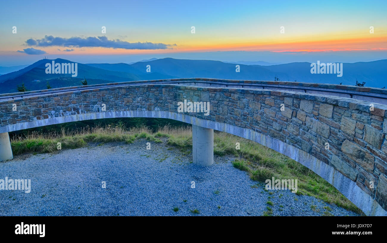 top of mount mitchell before sunset Stock Photo - Alamy