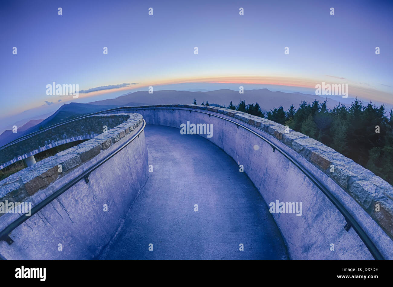 top of mount mitchell before sunset Stock Photo - Alamy
