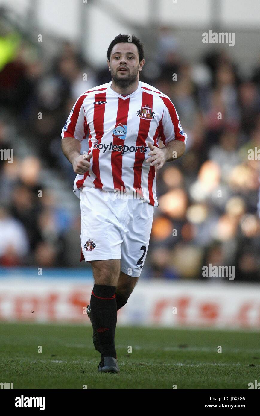 ANDY REID SUNDERLAND FC PRIDE PARK DERBY ENGLAND 01 March 2008 Stock ...