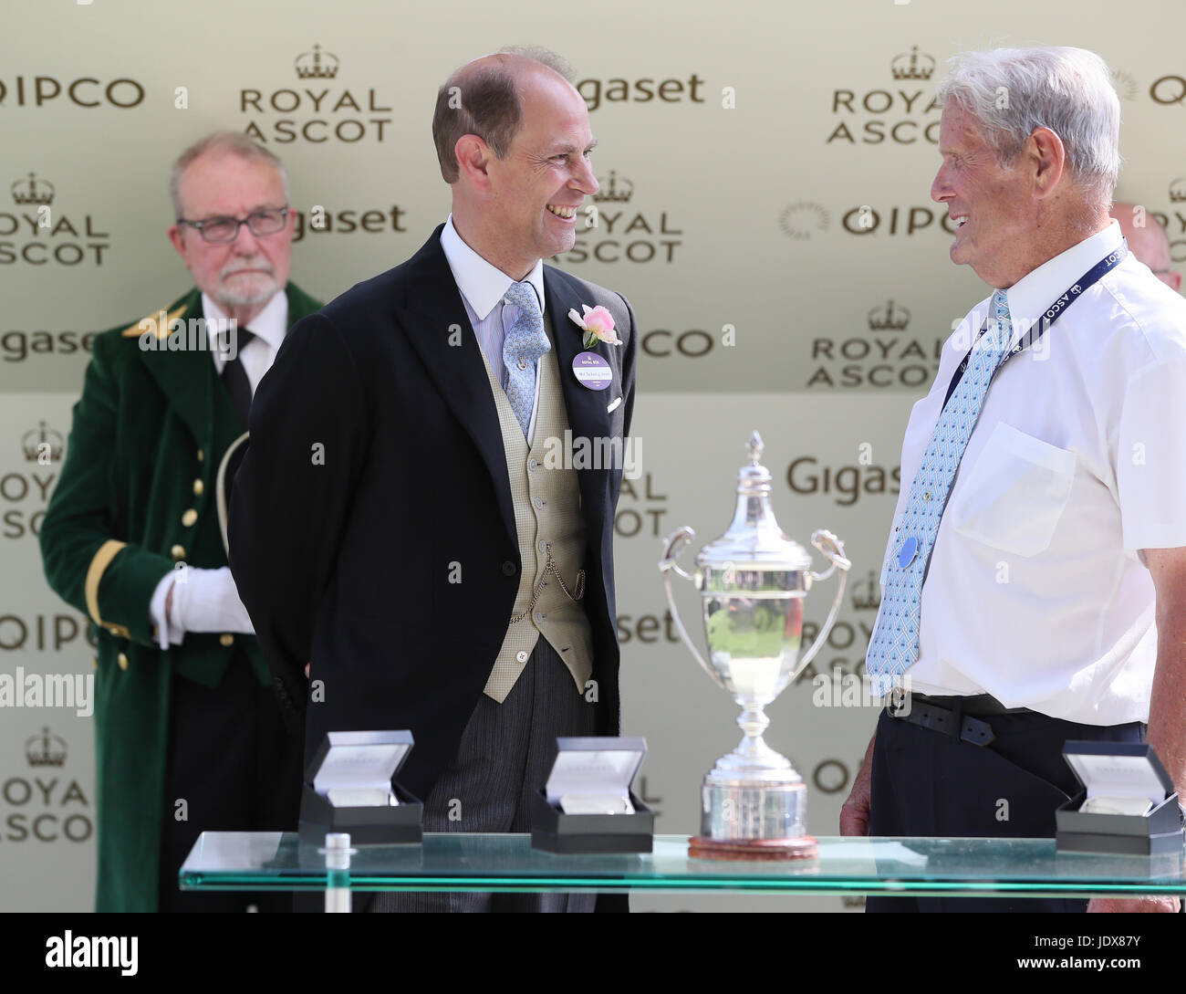 The Earl of Wessex (left) before presenting trophies to the winners of ...