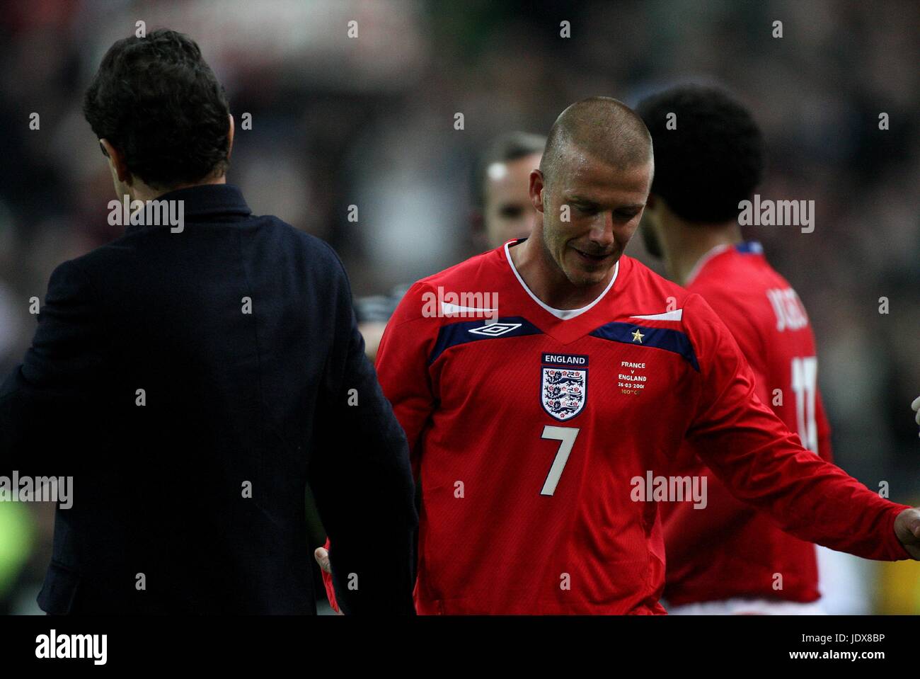 DAVID BECKHAM & FABIO CAPELLO FRANCE V ENGLAND STADE FRANCE PARIS ...
