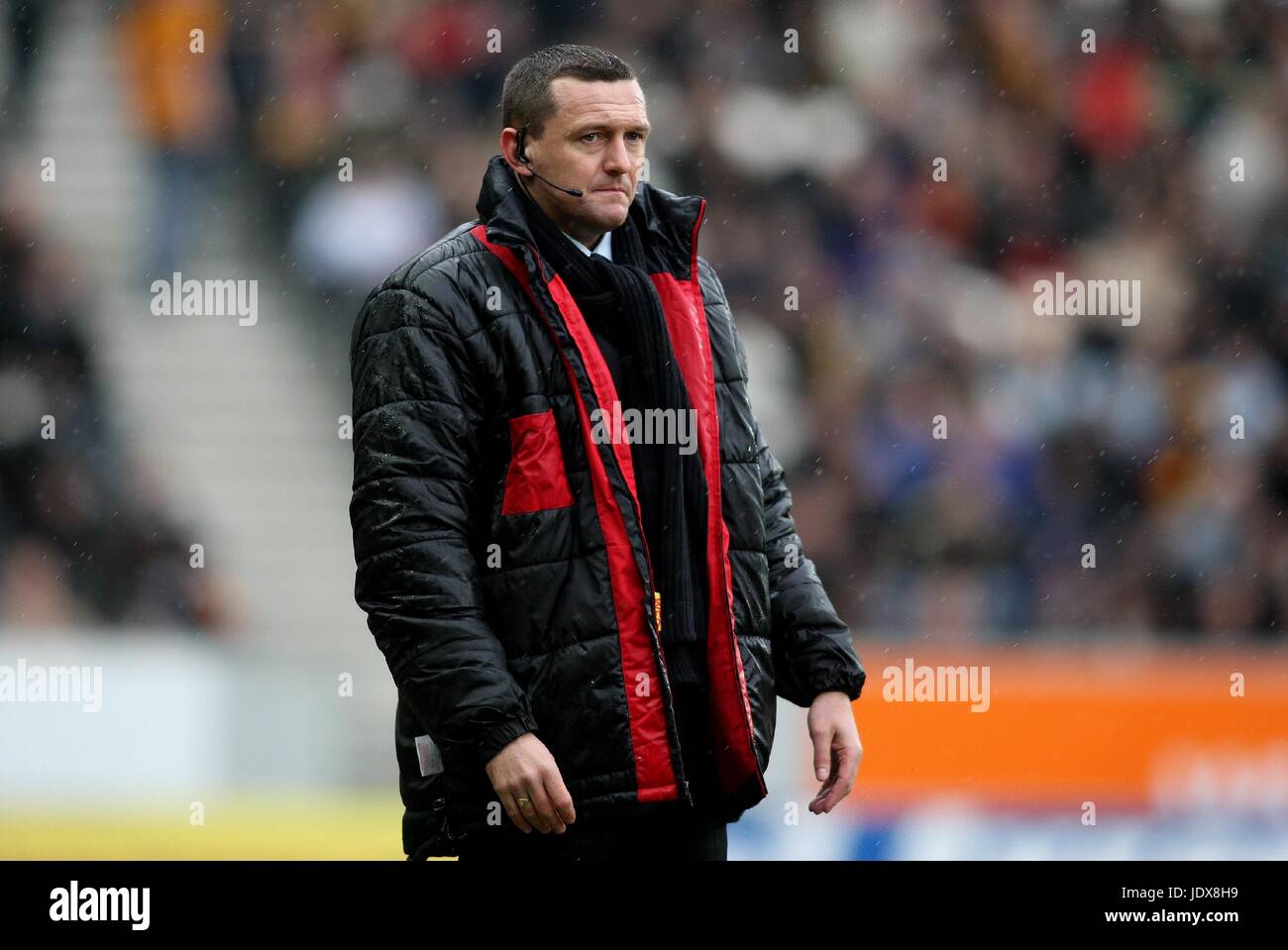 ADRIAN BOOTHROYD WATFORD FC MANAGER KC STADIUM HULL ENGLAND 29 March ...