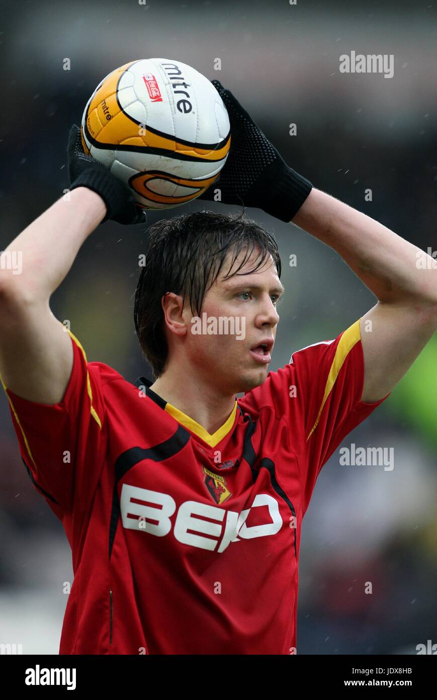 LEIGH BROMBY WATFORD FC KC STADIUM HULL ENGLAND 29 March 2008 Stock ...