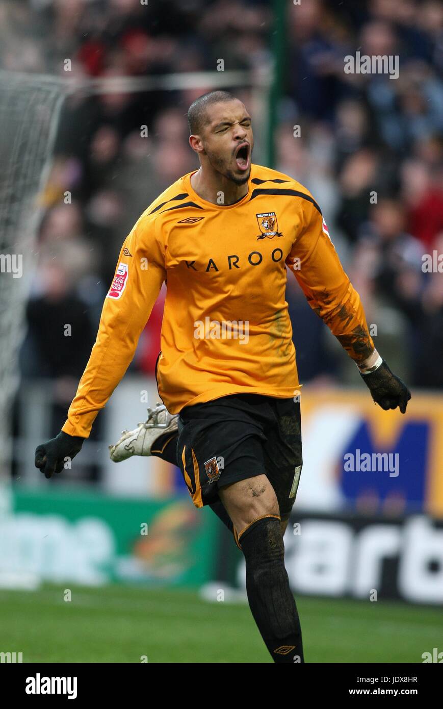 CALEB FOLAN HULL CITY FC KC STADIUM HULL ENGLAND 29 March 2008 Stock ...