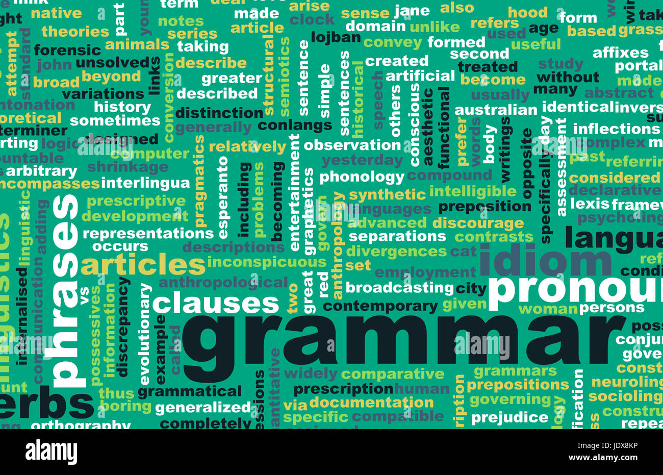 Grammar Learning Concept and Better English Art Stock Photo - Alamy