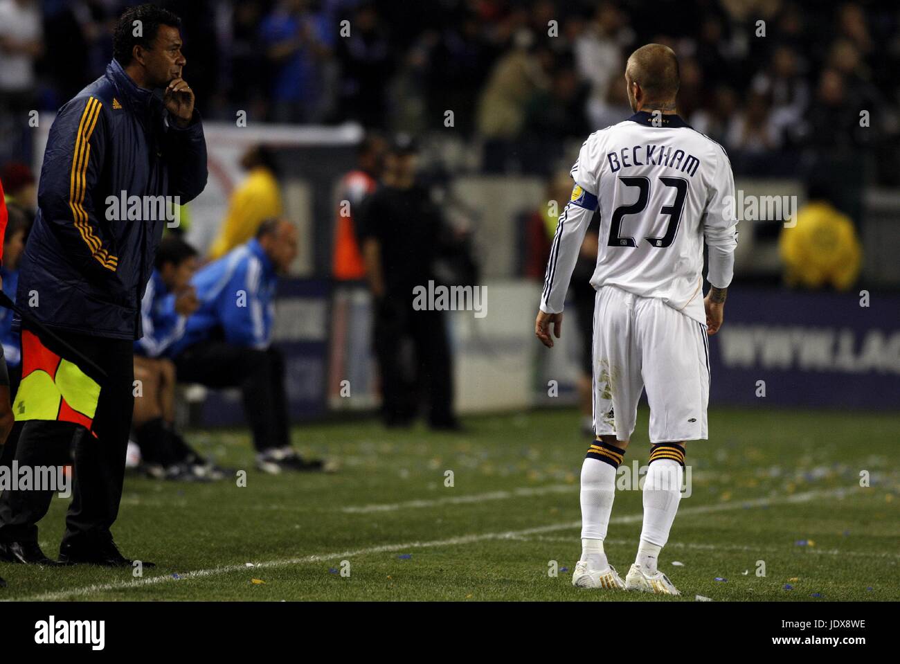 RUUD GULLIT DAVID BECKHAM LOS ANGELES GALAXY HOME DEPOT CENTRE CARSON ...