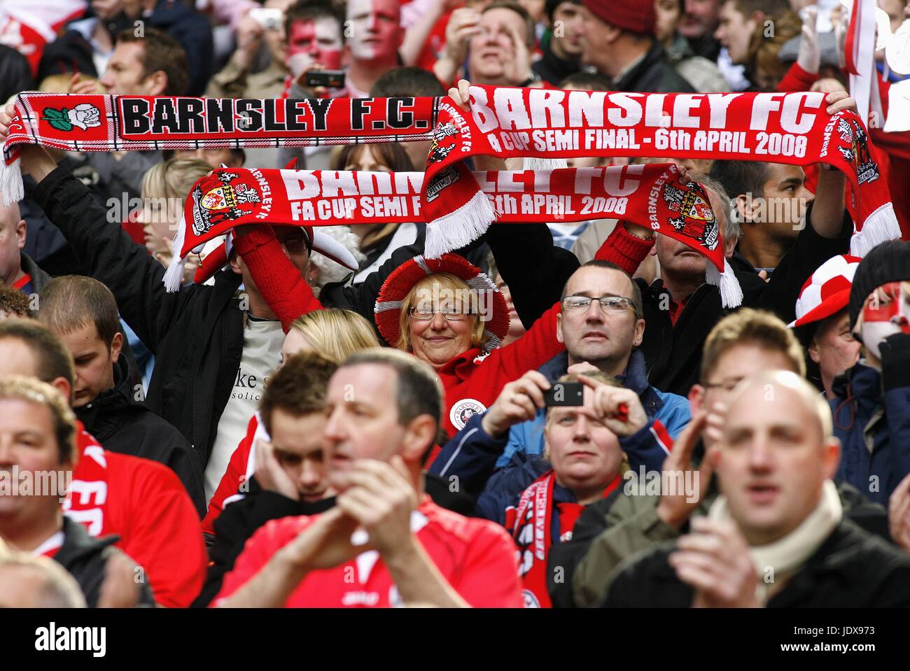 BARNSLEY FANS BARSNLEY V CARDIFF CITY WEMBLEY STADIUM LONDON ENGLAND 06 ...