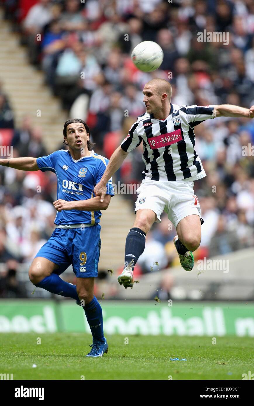 MARTIN ALBRECHTSEN MILAN BAROS WEST BROM V PORTSMOUTH WEMBLEY STADIUM ...