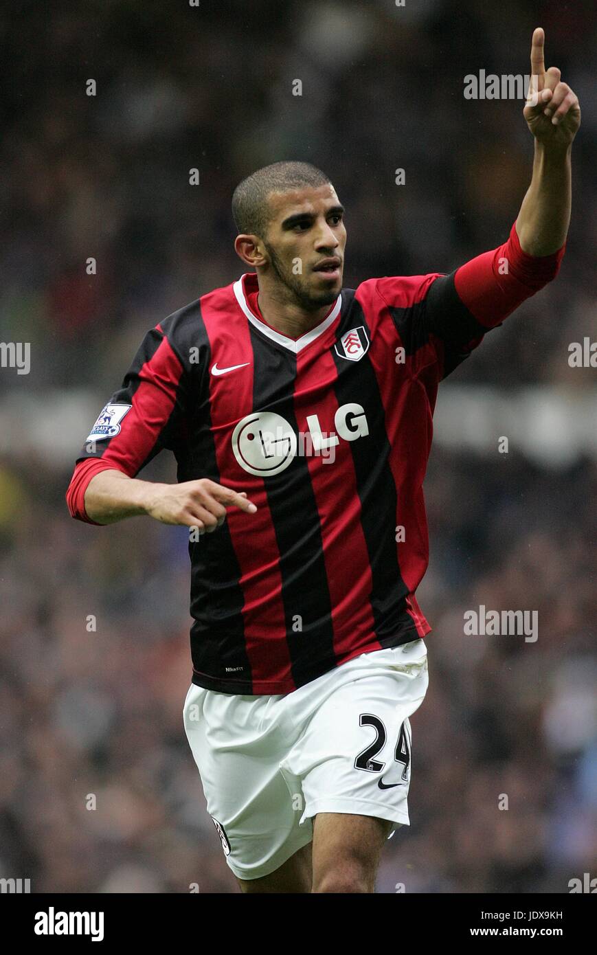 HAMEUR BOUAZZA FULHAM FC PRIDE PARK DERBY GREAT BRITAIN 29 March 2008 ...