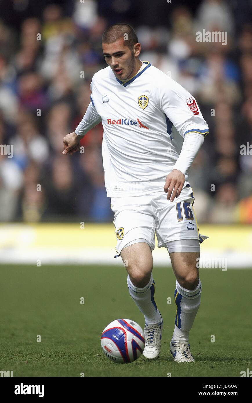 BRADLEY JOHNSON LEEDS UNITED FC ELLAND ROAD LEEDS ENGLAND 12 April 2008 ...
