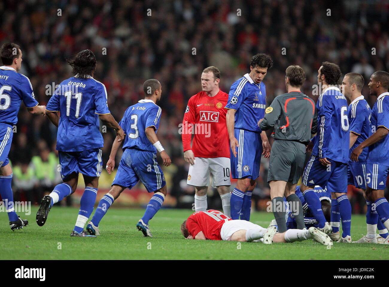 JOE COLE , WAYNE ROONEY, MANCHESTER UNITED V CHELSEA, CHAMPIONS LEAGUE ...