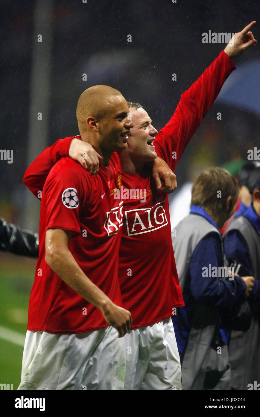 WES BROWN , WAYNE ROONEY, MANCHESTER UNITED V CHELSEA, CHAMPIONS LEAGUE ...