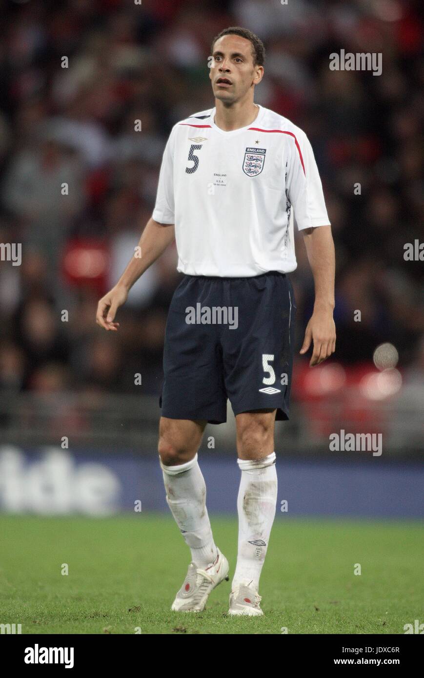 RIO FERDINAND ENGLAND & MANCHESTER UNITED FC WEMBLEY STADIUM LONDON ...