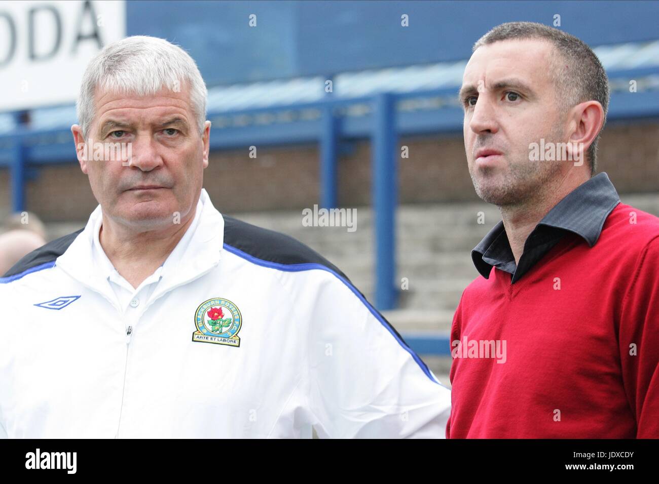 ARCHIE KNOX & NIGEL WINTERBURN BLACKBURN ROVERS FC MOSS ROSE STADIUM ...