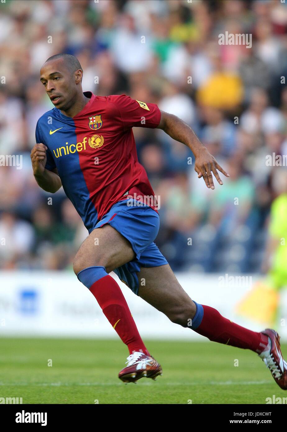 THIERRY HENRY BARCELONA CF MURRAYFIELD EDINBURGH SCOTLAND 24 July 2008 ...