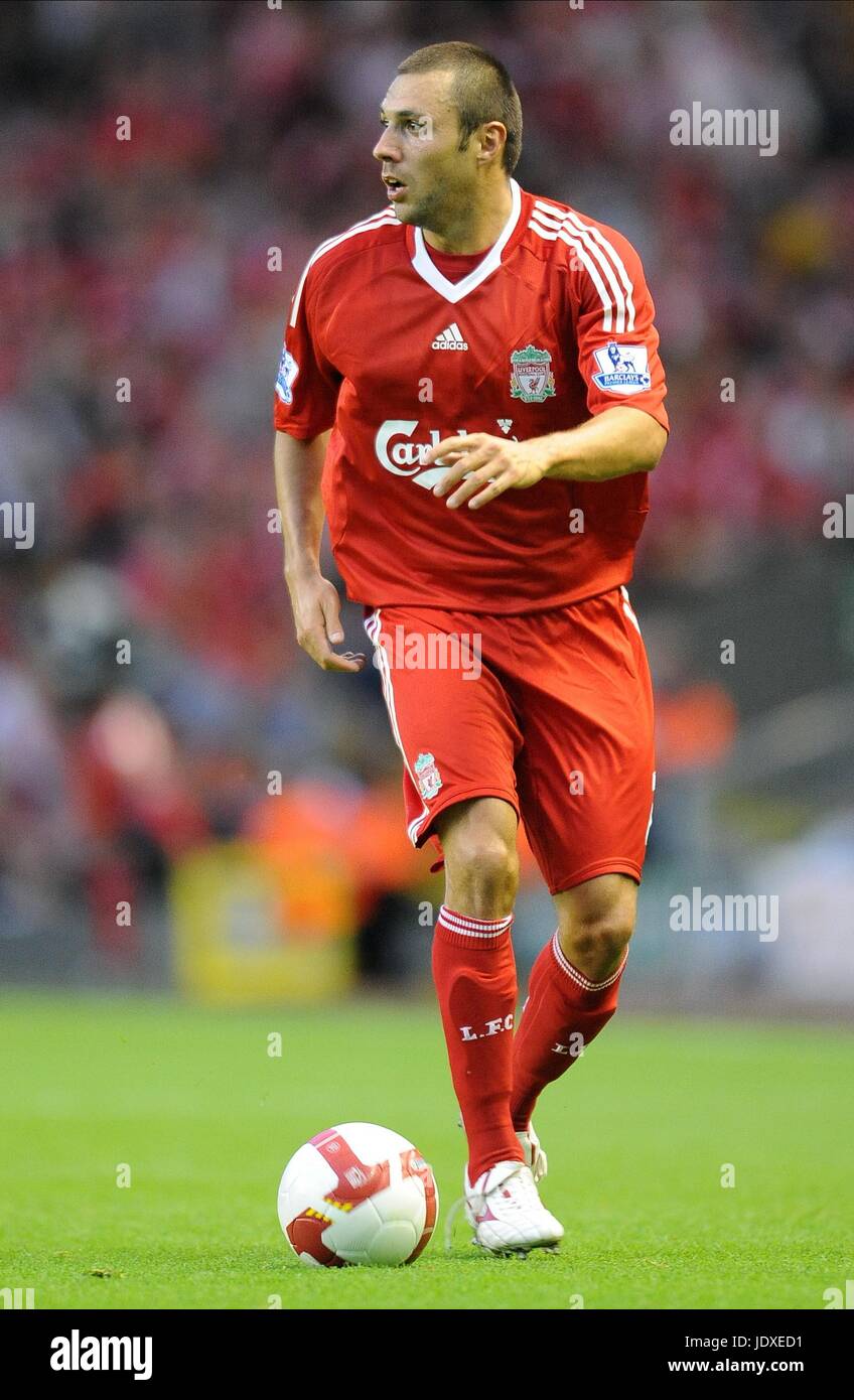 ANDREA DOSSENA LIVERPOOL FC ANFIELD LIVERPOOL ENGLAND 08 August 2008 ...