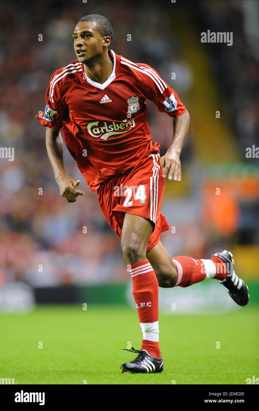 DAVID NGOG LIVERPOOL FC ANFIELD LIVERPOOL ENGLAND 08 August 2008 Stock ...