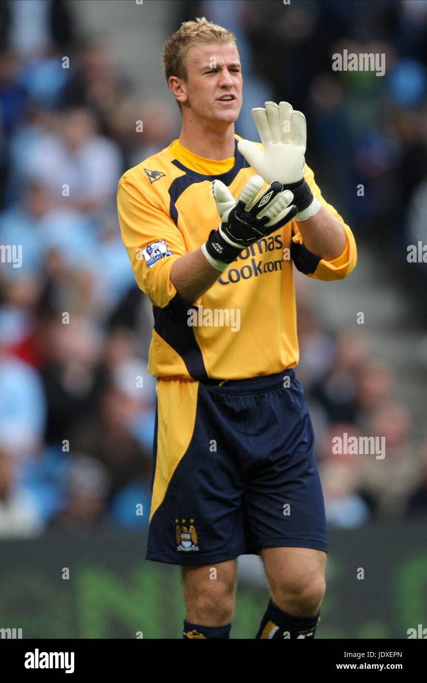 JOE HART MANCHESTER CITY FC CITY OF MANCHESTER STADIUM MANCHESTER ...