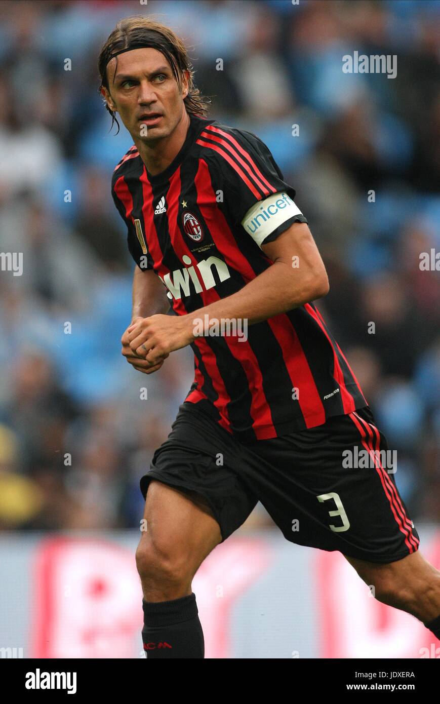 Paolo Maldini Ac Milan Fc City Of Manchester Stadium Manchester England