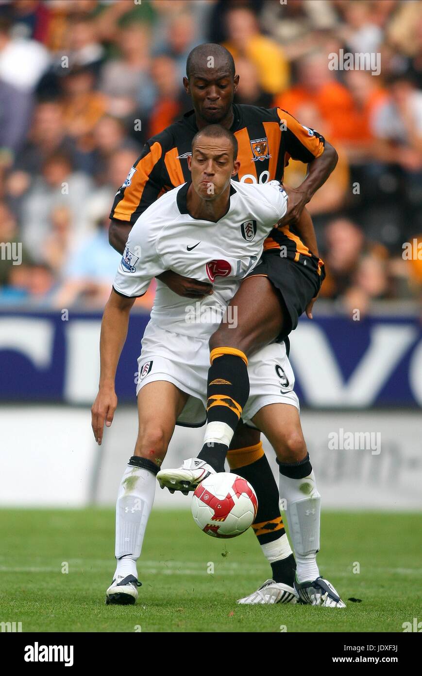 BOBBY ZAMORA & ANTHONY GARDNER HULL CITY V FULHAM KC STADIUM HULL ...
