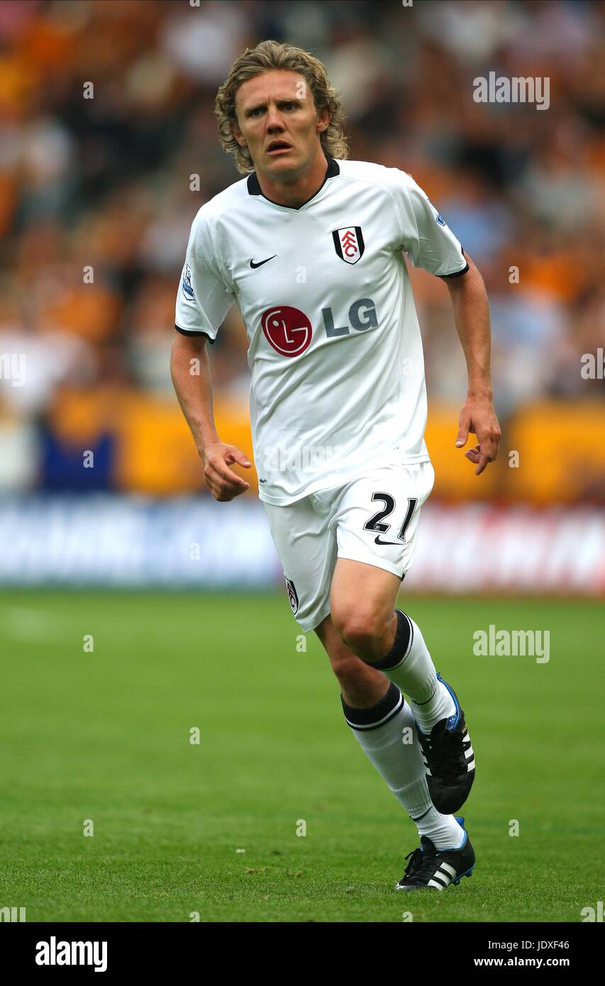 JIMMY BULLARD FULHAM FC KC STADIUM HULL ENGLAND 16 August 2008 Stock ...