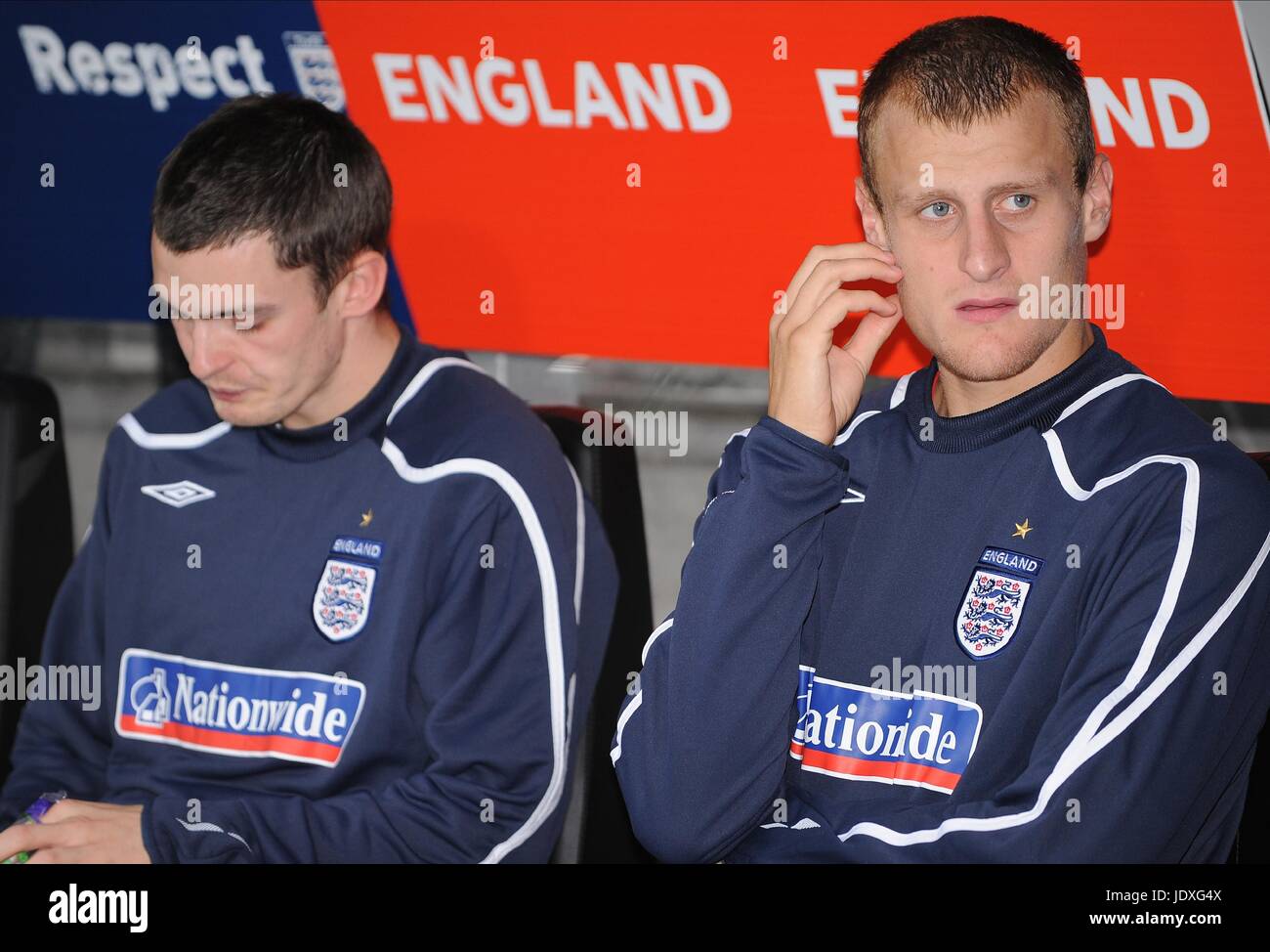 ADAM JOHNSON & DAVID WHEATER ENGLAND U21 & MIDDLESBROUGH KC STADIUM ...