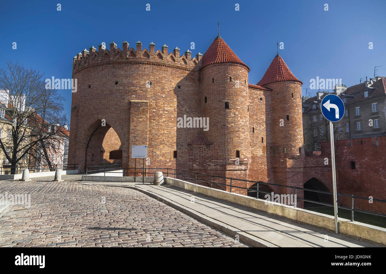 Brick protective structure - Barbican. Warsaw. Poland Stock Photo - Alamy