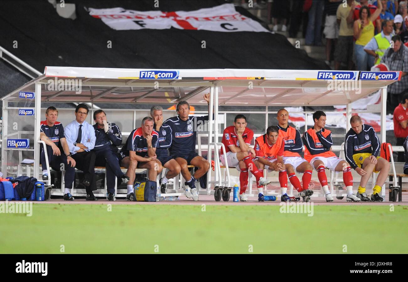 FABIO CAPELLO & ENGLAND BENCH ANDORRA V ENGLAND OLYMPIC STADIUM ...