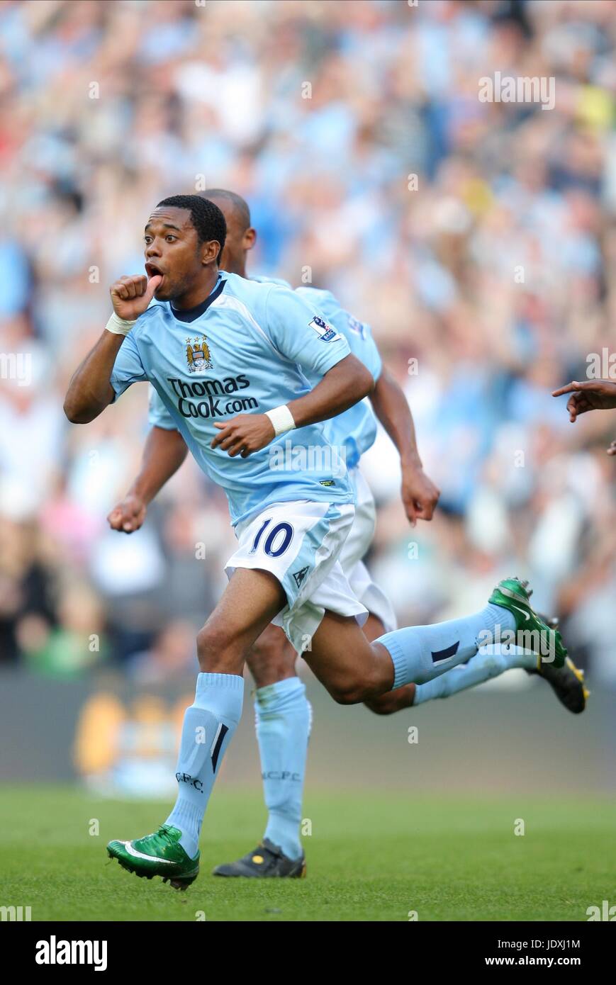 ROBINHO CELEBRATES ON DEBUT MANCHESTER CITY V CHELSEA CITY OF ...