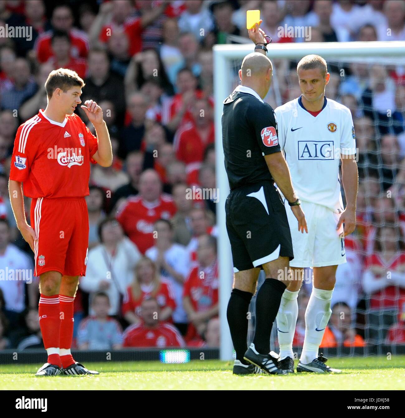 STEVEN GERRARD, HOWARD WEBB , NEMANJA VIDIC, LIVERPOOL V MANCHESTER ...